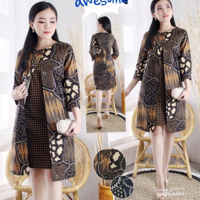 Jual TER-UPDATE DRESS BATIK LUWEN - BAJU BATIK LUWEN - TERUSAN BATIK ...