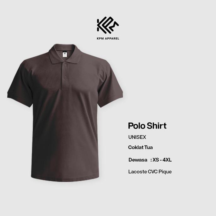 Jual Kaos Polo Shirt Pique CVC KPM Apparel Big Size Part 1 - COKLAT TUA,2XL | Shopee Indonesia