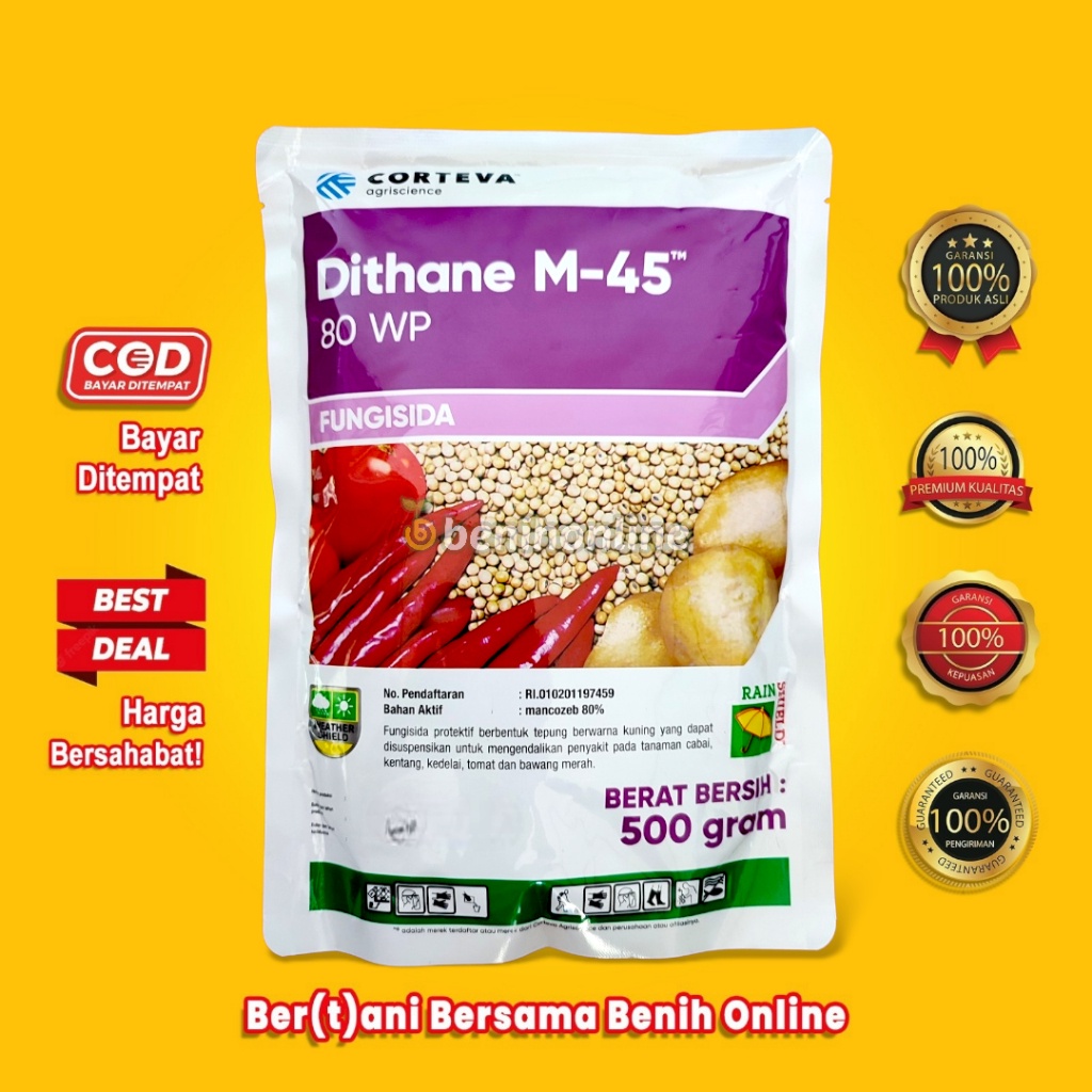 Jual FUNGISIDA - DITHANE M 45 - 500 GRAM - DOW DUPONT CORTEVA mancozeb victory manteb | Shopee ...
