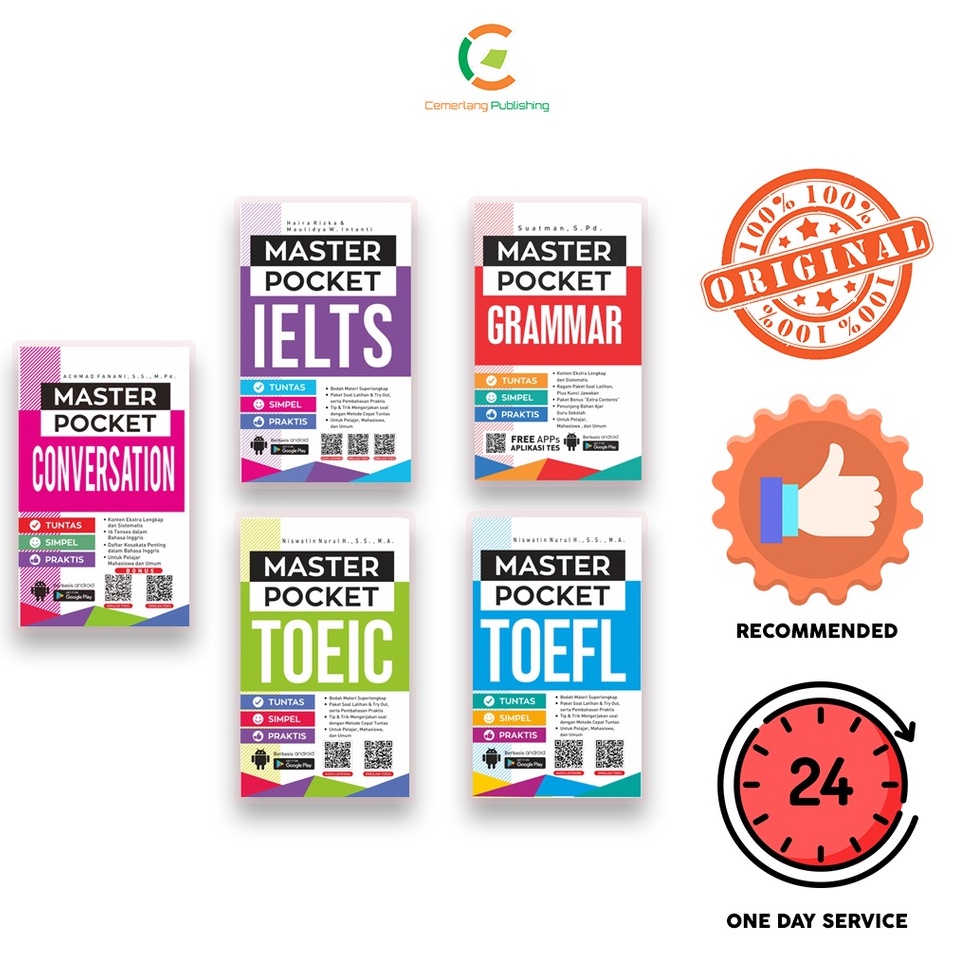 Jual Model Baru¯BUKU IELTS - GRAMMAR - CONVERSATION - TOEIC - TOEFL - MASTER POCKET ...