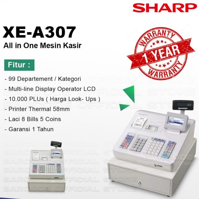 Jual Mesin Kasir Cash Register Sharp Xe-A307 Xe A307 Dual Display | Shopee Indonesia