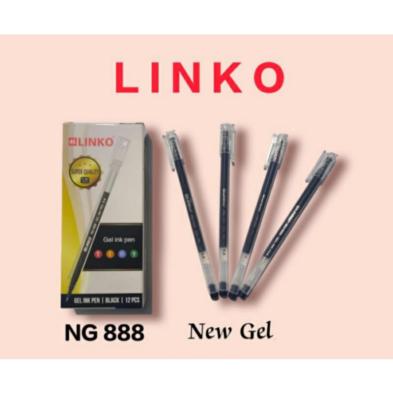 Jual Pulpen New Gel Linko || Bolpoint Gel 12pcs Linko | Shopee Indonesia