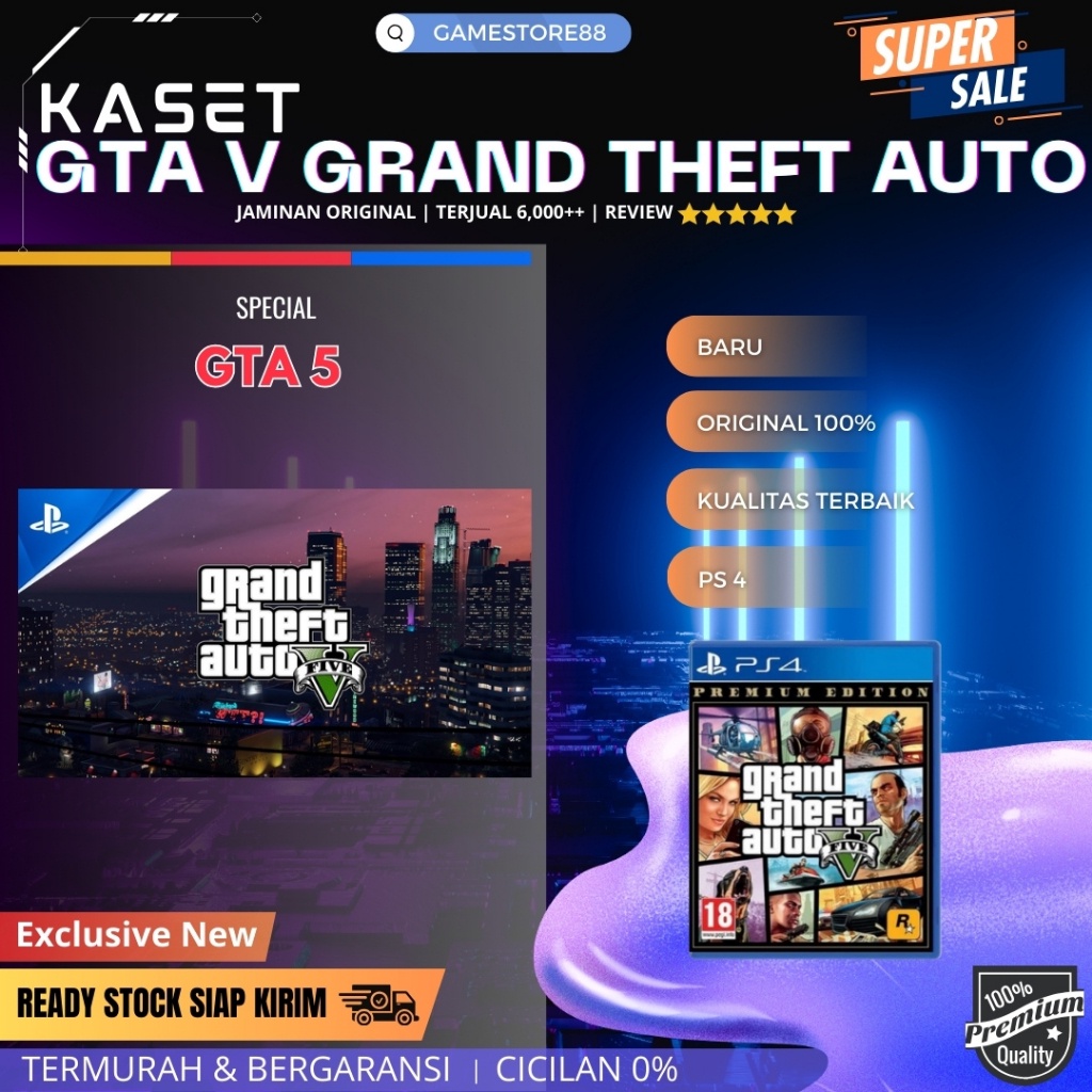 Jual KASET PLAYSTATION 5 / BD PS5 GTA 5 ( FISIK BUKAN DIGITAL ...