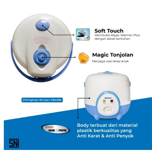 Jual Yako Magic Com Ni 3In1 Mcm 606 A 0.6 Liter / Rice Cooker Ni ...