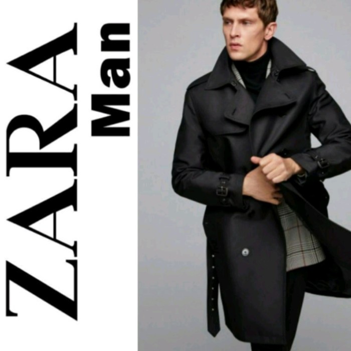 Jual Coat Zara Pria Trench Coat Original Jaket Winter Zara Pria ...