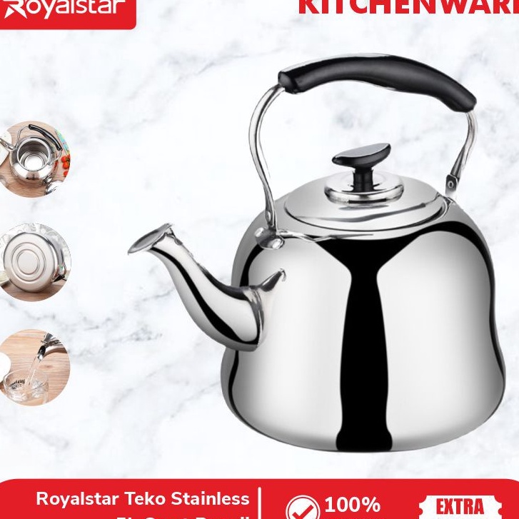 Jual MCL749 Royalstar Teko Stainless 5L Ceret Bunyi Siul Anti Karat Ceret Bunyi Untuk Masak Air ...