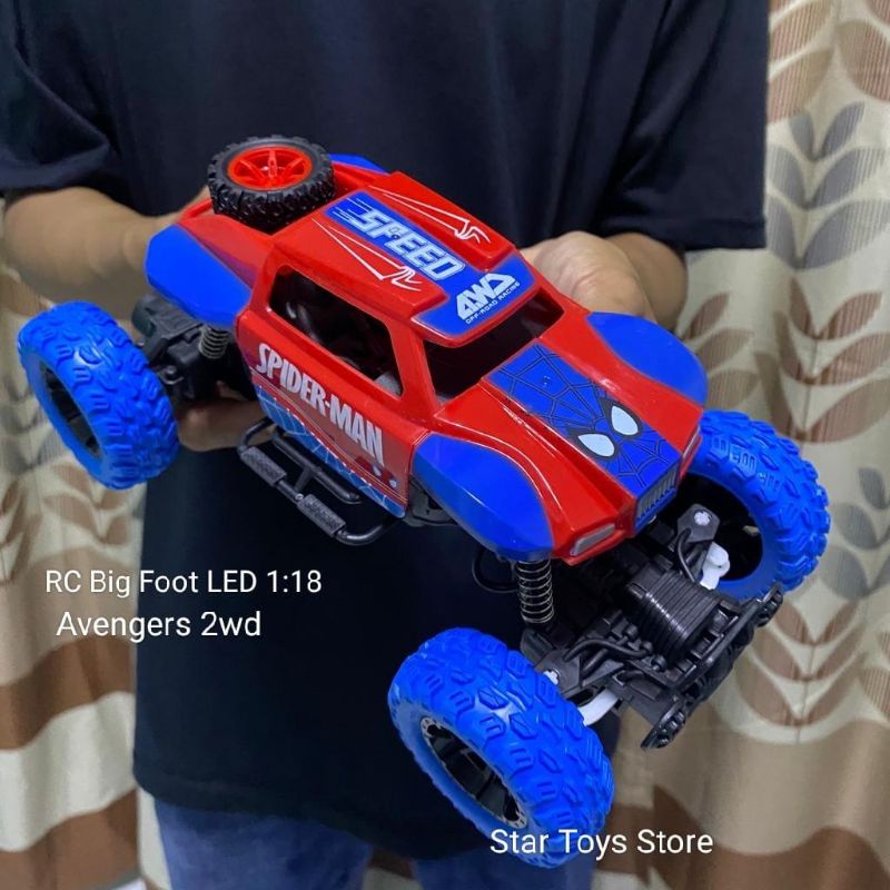 Jual Mobil Remote Control Mobil Off-road Climbing RC, Bigfoot Led Scale 1:18 | Shopee Indonesia