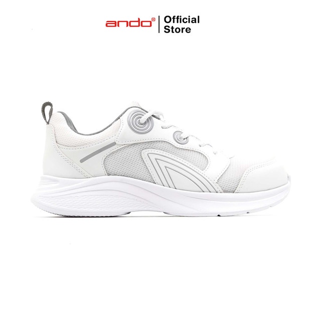 Jual Ando Official Sepatu Sneakers Sarapova Pria Dewasa - Putih/Abu-Abu ...