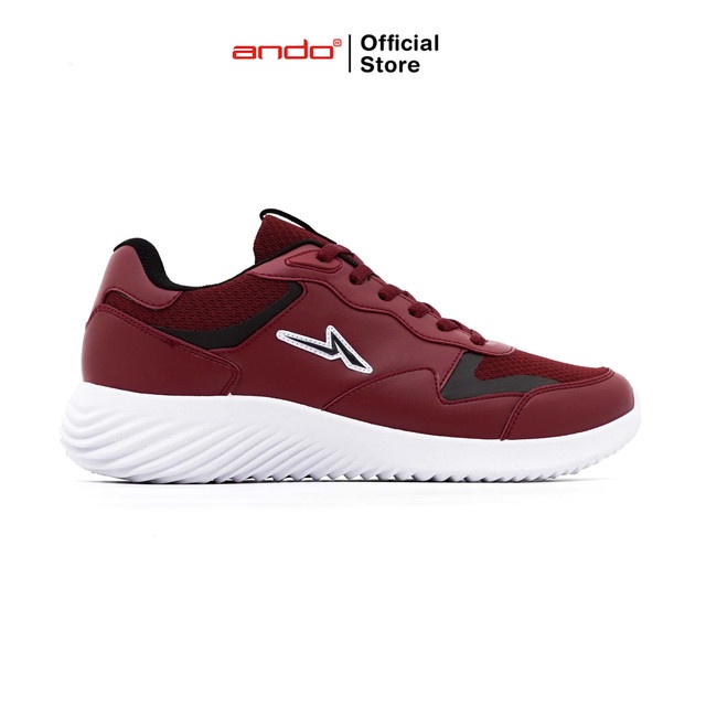 Jual Ando Official Sepatu Sneakers Venrir Pria Dewasa - Merah Tua/Hitam ...