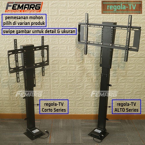 Jual Mimeh- Femarg Electric Adjustable Tv Stand * Stand Tiang Tv Up ...
