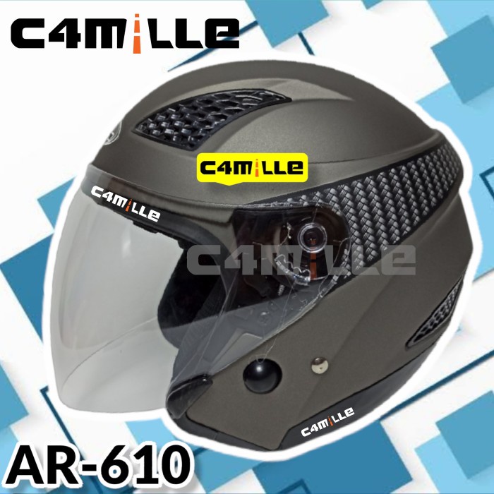 Jual Helm Arl Model Zeus Polos Grey Doff Half Face | Shopee Indonesia