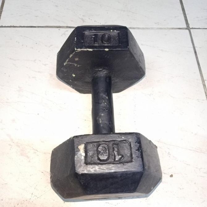 Jual Barbel Dumble Dumbbell Barbell Dumbel 10Kg 10 Kg Besi Hexagon ...