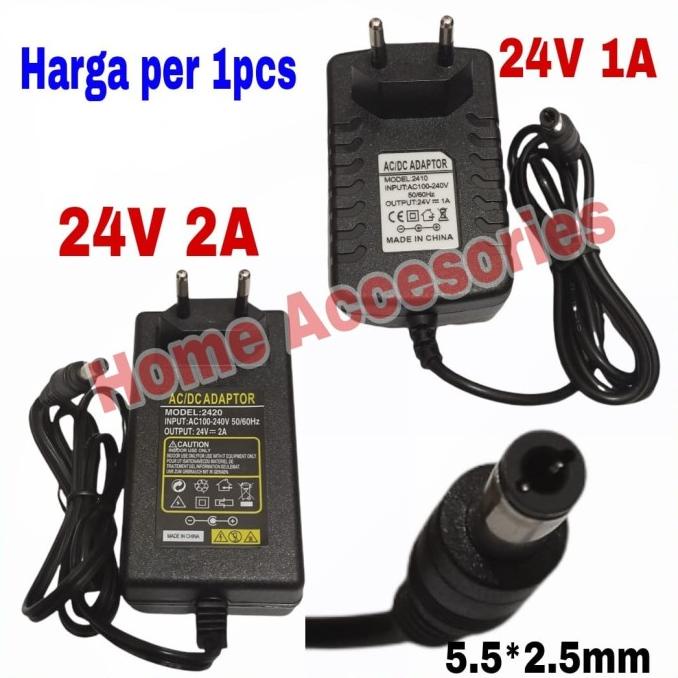 Jual Adaptor 24V 1A / 24V 2A AC DC Adapter 24V 1A 24V 2A Power Supply | Shopee Indonesia
