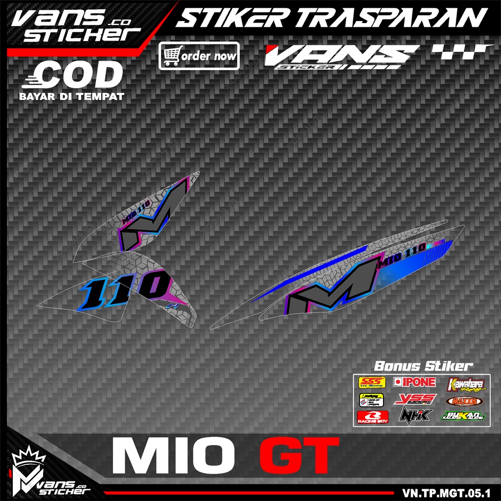 Jual Stiker Striping Trasparan MIO GT- Sitiker decal Variasi YAMAHA MIO ...