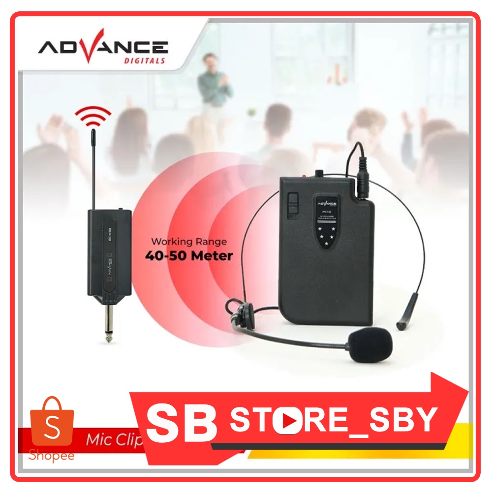 Jual Advance Mic-500 Mic Bando Wireless Mic Clip On / Microphone Eksternal | Shopee Indonesia