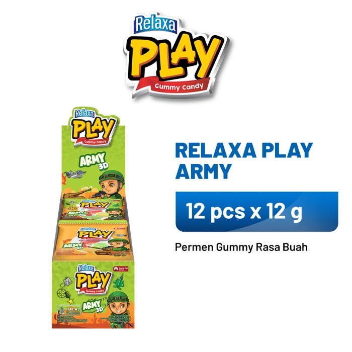 Jual Relaxa Play Army Box 12x12 GR | Shopee Indonesia
