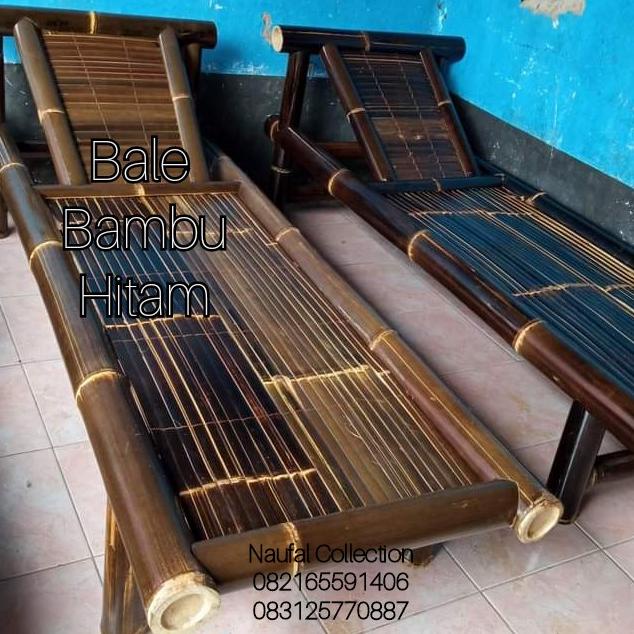 Jual SALE kursi bale bambu hitam santai rumahan unik tradisional ...