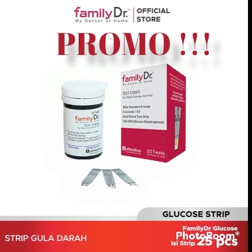 Jual FAMILY DR - Strip Gula Darah Glucose Test Strip Isi 25 Refil Gula ...