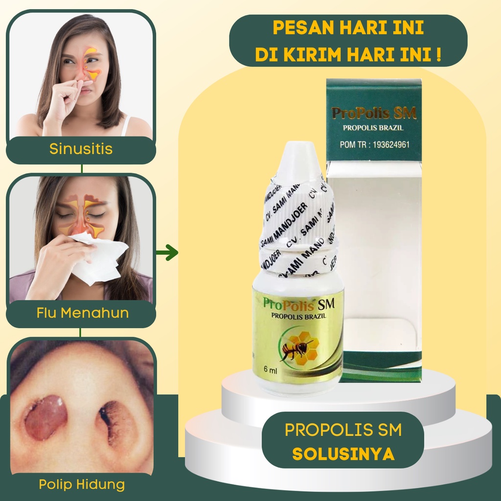 Jual Propolis Sm obat herbal sinusitis polip hidung tersumbat pilek ...