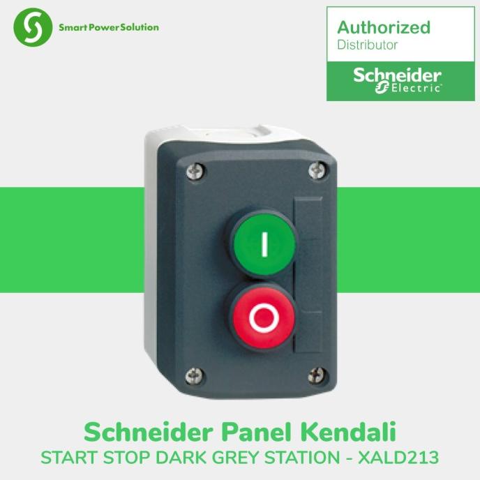 Jual Schneider Panel Kendali Start Stop Dark Grey Station - XALD213 ...