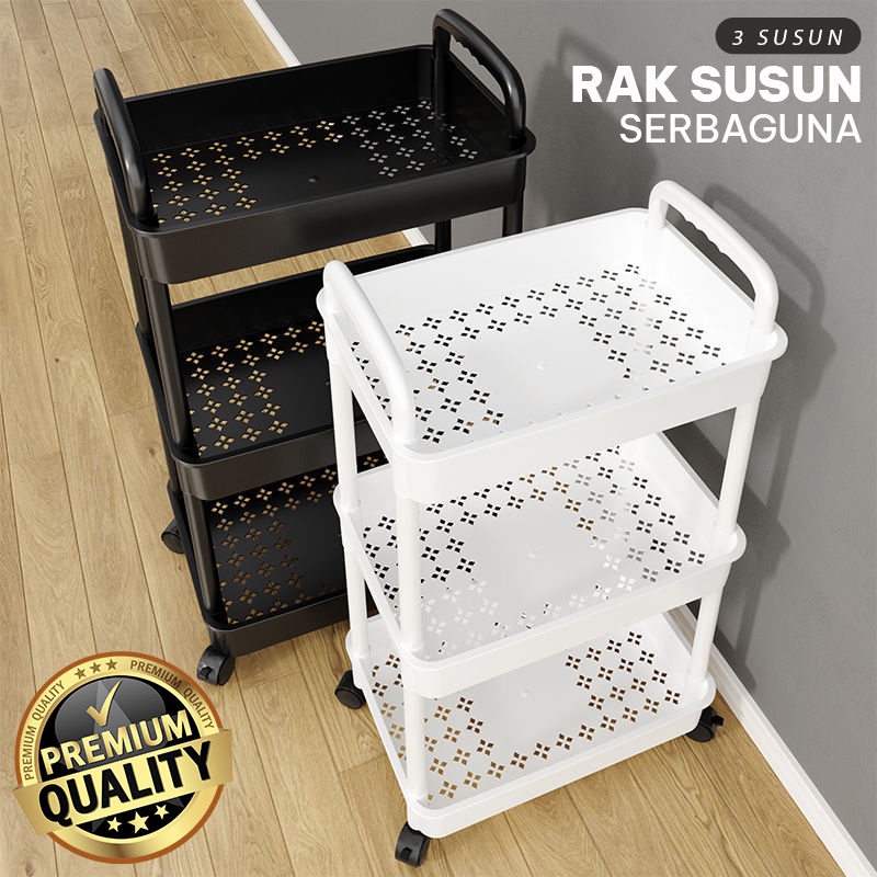 Jual Rak Troli 3 Tingkat Minimalis Rak Dapur Rak Susun Serbaguna ...