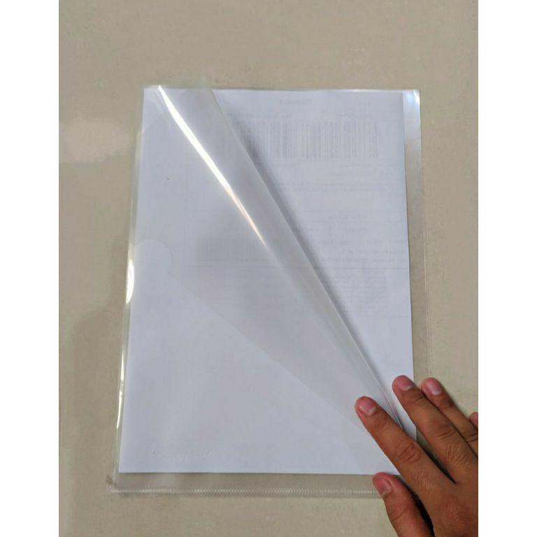 Jual Belanja 12 Pcs Map L F4 Sleeve Data Plus / Map Plastik Mika Transparan / Dokumen Nkr ...