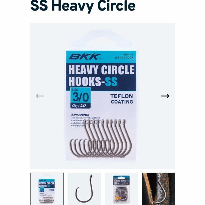 Jual BKK HEAVY CIRCLE HOOKS-SS TEFLON COATING | Shopee Indonesia