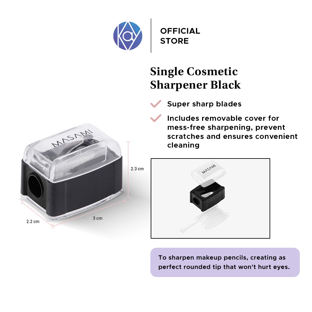 Jual Masami Single Cosmetic Sharpener Black | Shopee Indonesia