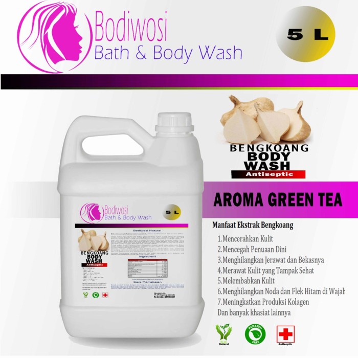 Jual Bodwosi Body Wash 5 Liter Sabun Mandi Bengkoang Untuk Perawatan ...