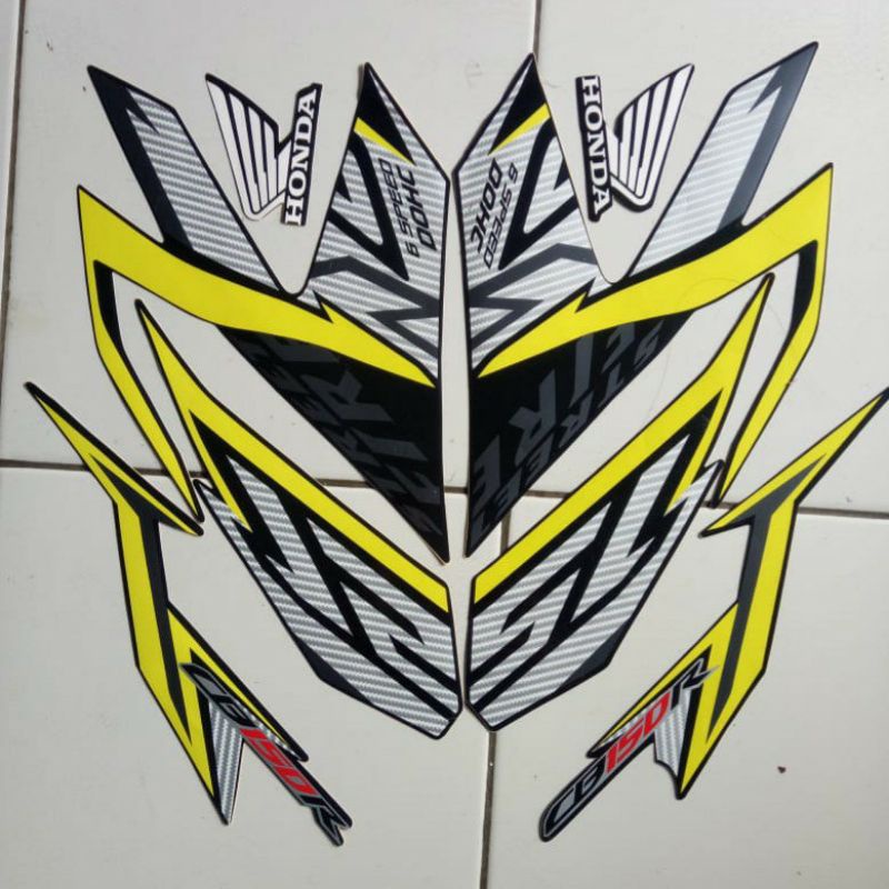 Jual (BISA COD) Striping CB150R 2017 Hitam Kuning Stabilo Putih Biru ...