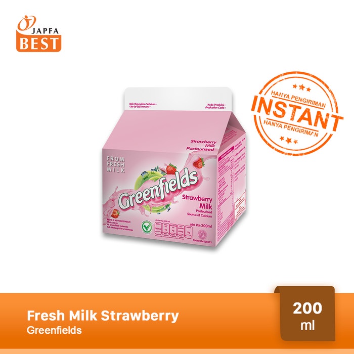 Jual Susu Fresh Strawberry Greenfields 200 ml | Shopee Indonesia
