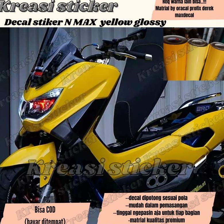 Jual Decal Nmax Polos Stiker Warna Kuning Doff/Glossy Full Body Nmax ...