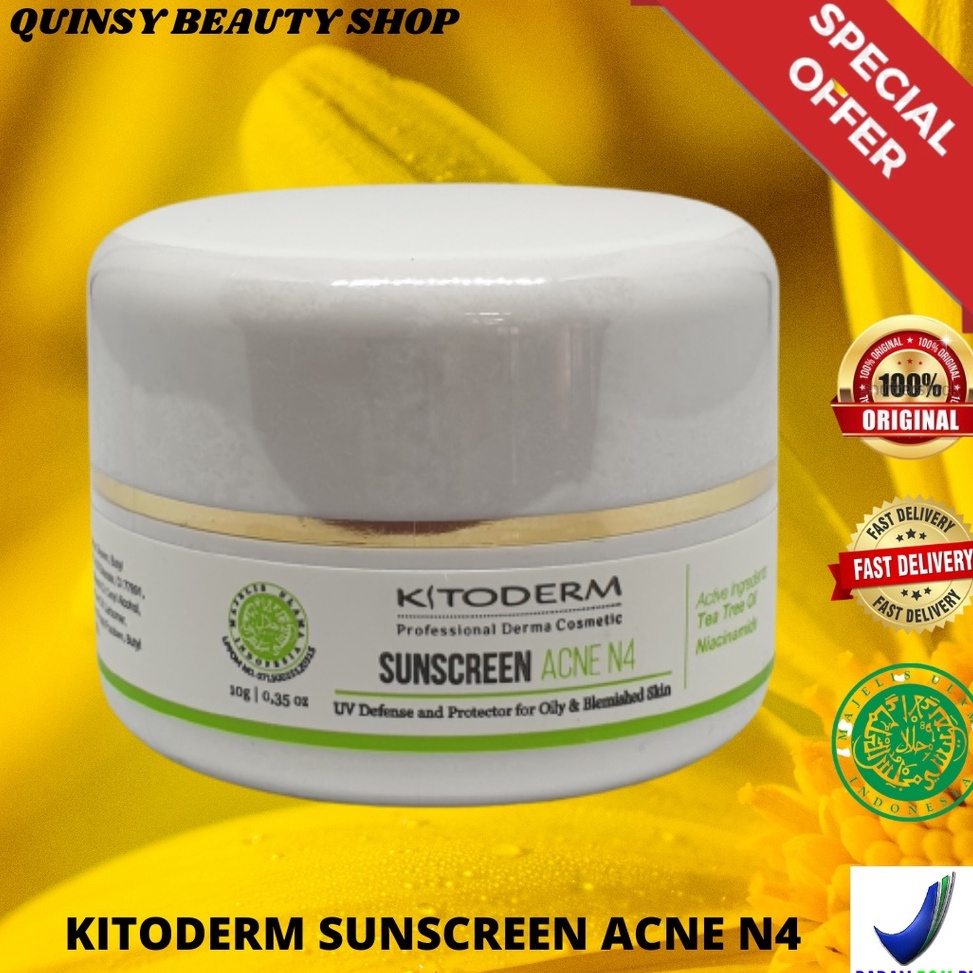 Jual Rekomendasi.. Kitoderm sunscreen acne N4 | Shopee Indonesia