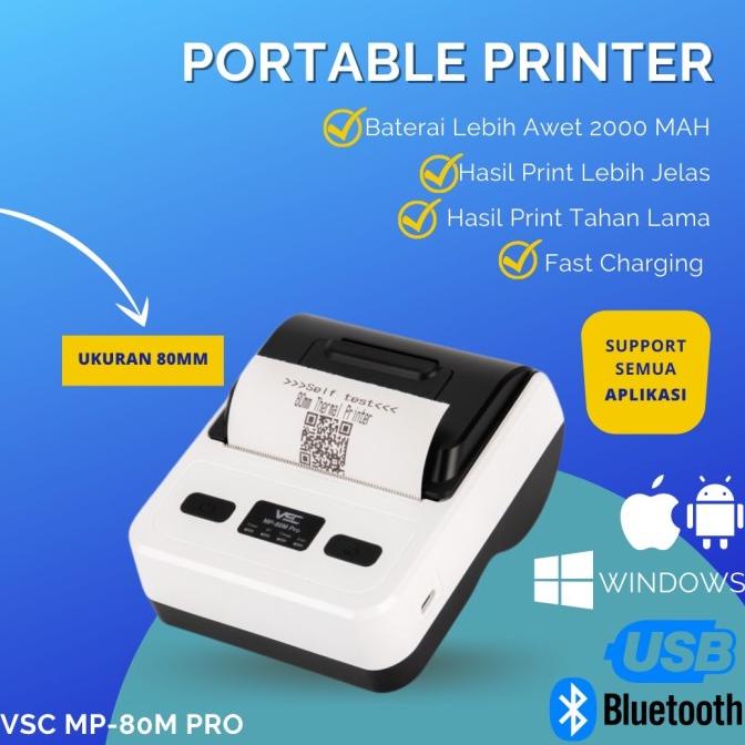 Jual PRINTER PPOB/KASIR THERMAL 80MM VSC MP-80 ANDROID (USB+BLUETOOTH ...