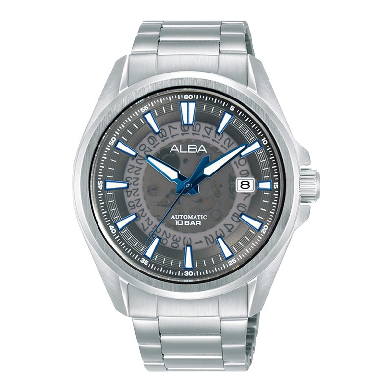 Jual Jam Tangan Pria Alba Mechanical AU4033X1 Automatic Men Dark Grey ...