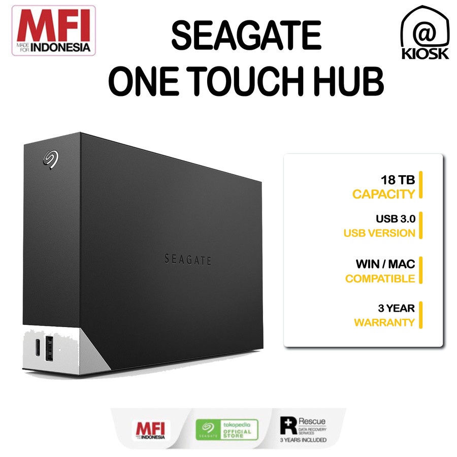 Jual Seagate One Touch Desktop Hub / HDD 18TB / Hardisk Eksternal ...
