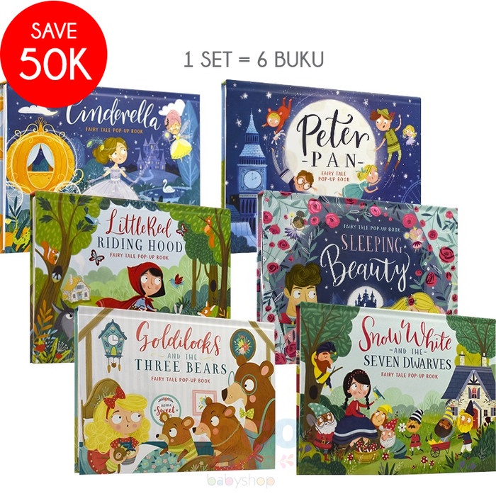Jual MUST HAVE!! POP UP 3D BOARD BOOK POP AND PLAY FAIRY TALE 6 BUKU ...
