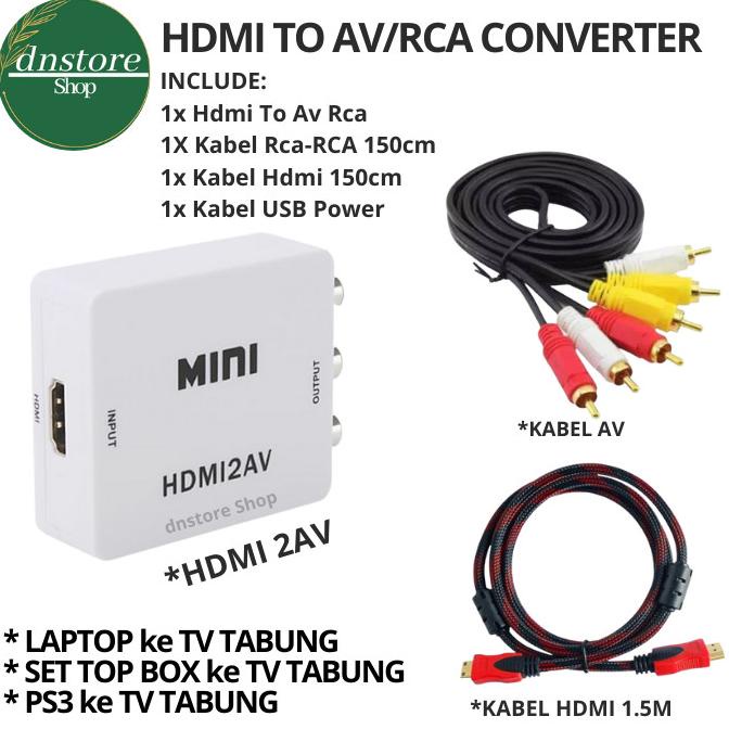 Jual Best Sales Kabel Hdmi To Rca Laptop Ke Tv Tabung Hdmi2 Av Kabel Hdmi Rca/Lr Original ...