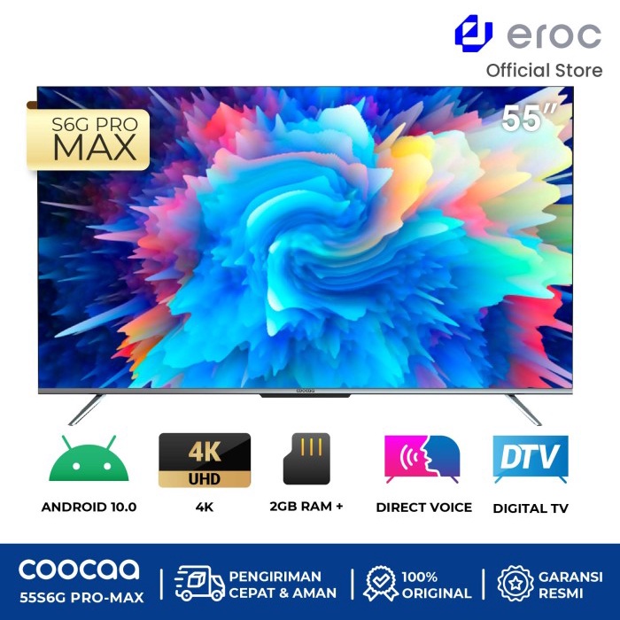 Jual Coocaa Tv 55 Inch - Ram 2Gb - Memori 32 Gb (Model : 55S6G Pro Max ...