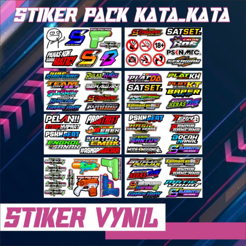 Jual STIKER PIW PIW PACK VIRAL VYNIL CUTTING | Shopee Indonesia
