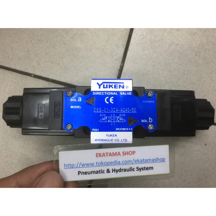 Jual Directional Valve Hydraulic Yuken (Dsg-01-3C4-A240-50) | Shopee Indonesia