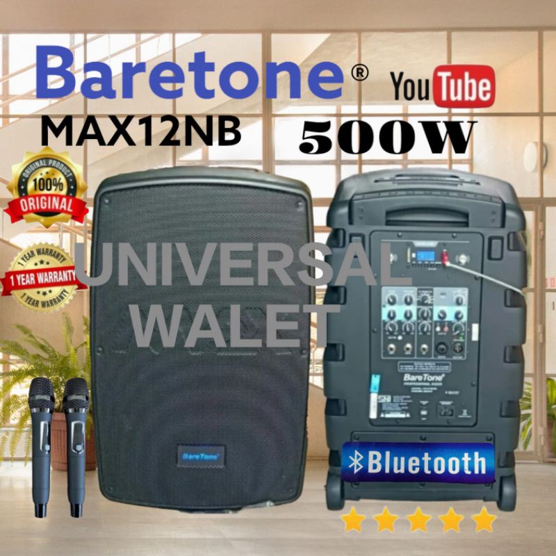 Jual Speaker PORTABLE Bare tone MAX 12NB 500watt | Shopee Indonesia