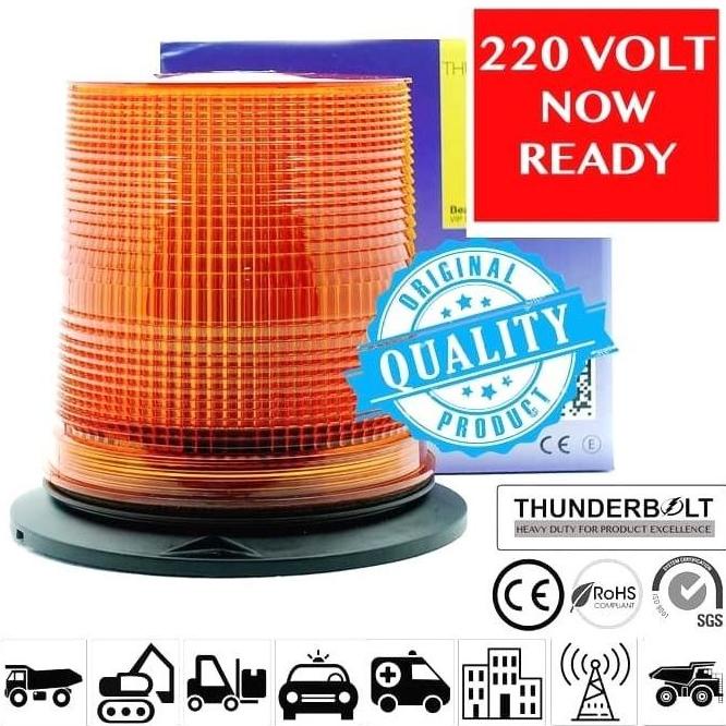 Jual Ns Lampu Rotary Warning Light 220 Volt Thunderbolt Extra Bright ...