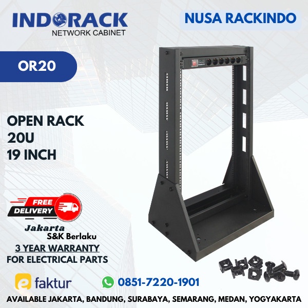 Jual OR20 - 20U Open Rack 19" - INDORACK | Shopee Indonesia