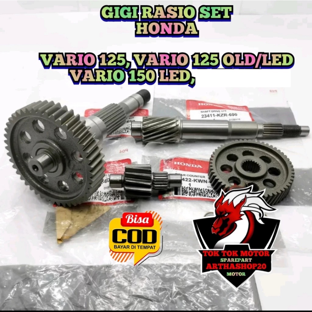 Jual GIGI RASIO SET kzr ASLI ORIGINAL HONDA VARIO Techno 125 Fi , VARIO ...