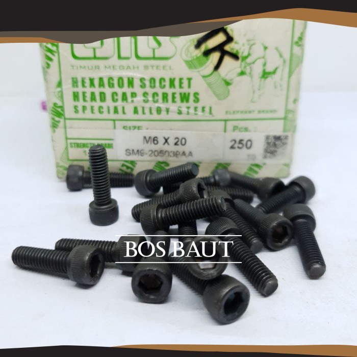 Jual Baut L Socket Baja 12.9 M6 x 20 Hitam | Shopee Indonesia