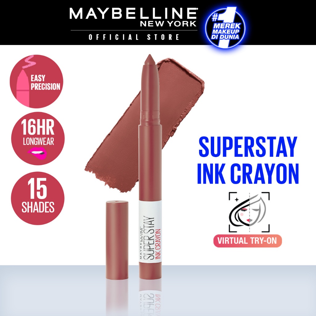 Jual MAYBELLINE OFFICIAL Superstay Ink Crayon Matte Lipstick Make Up ...