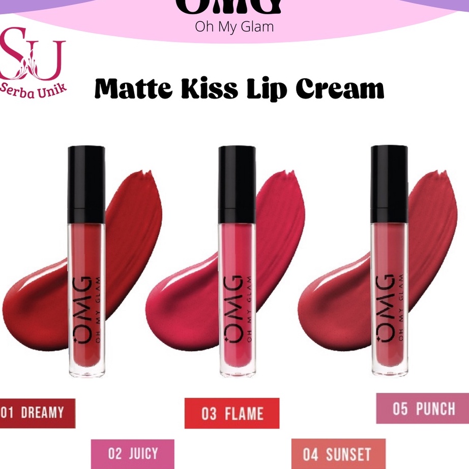 Jual Stok Banyak OMG Oh My Glam Matte Kiss Lip Cream 3.5g | Lipstick ...