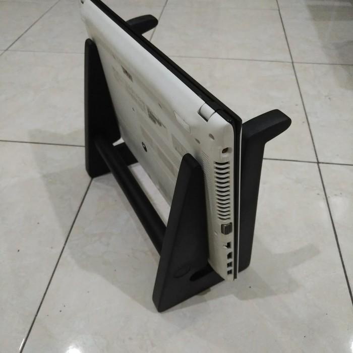 Jual Meja laptop unik / Stand laptop kayu portable knockdown Hitam ...