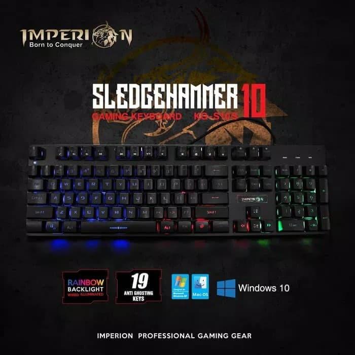 Jual Imperion Keyboard Gaming Sledgehammer 10 Full Size | Shopee Indonesia